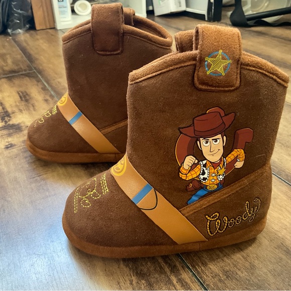 Disney | Shoes | Toy Story Sheriff Woody Rubber Bottom Cowboy Boot ...